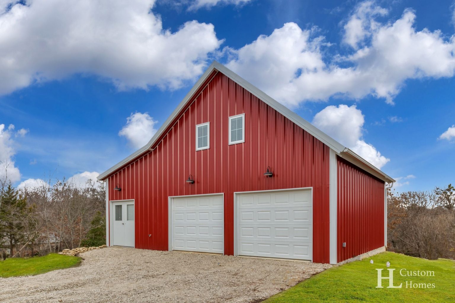 Eagle Mountain Lake, Texas Barndominium with Bright Red Barn