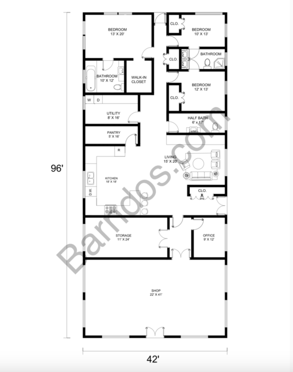 21 Impressive Barndominium Floor Plans That Have Shops: The Perfect ...